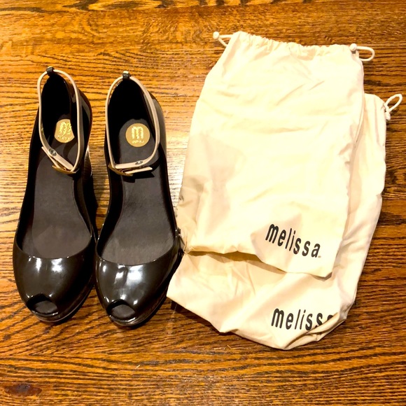 Melissa | Shoes | Melissa Jelly Pump Platform Wedge Heels Ankle Straps Brown | Poshmark